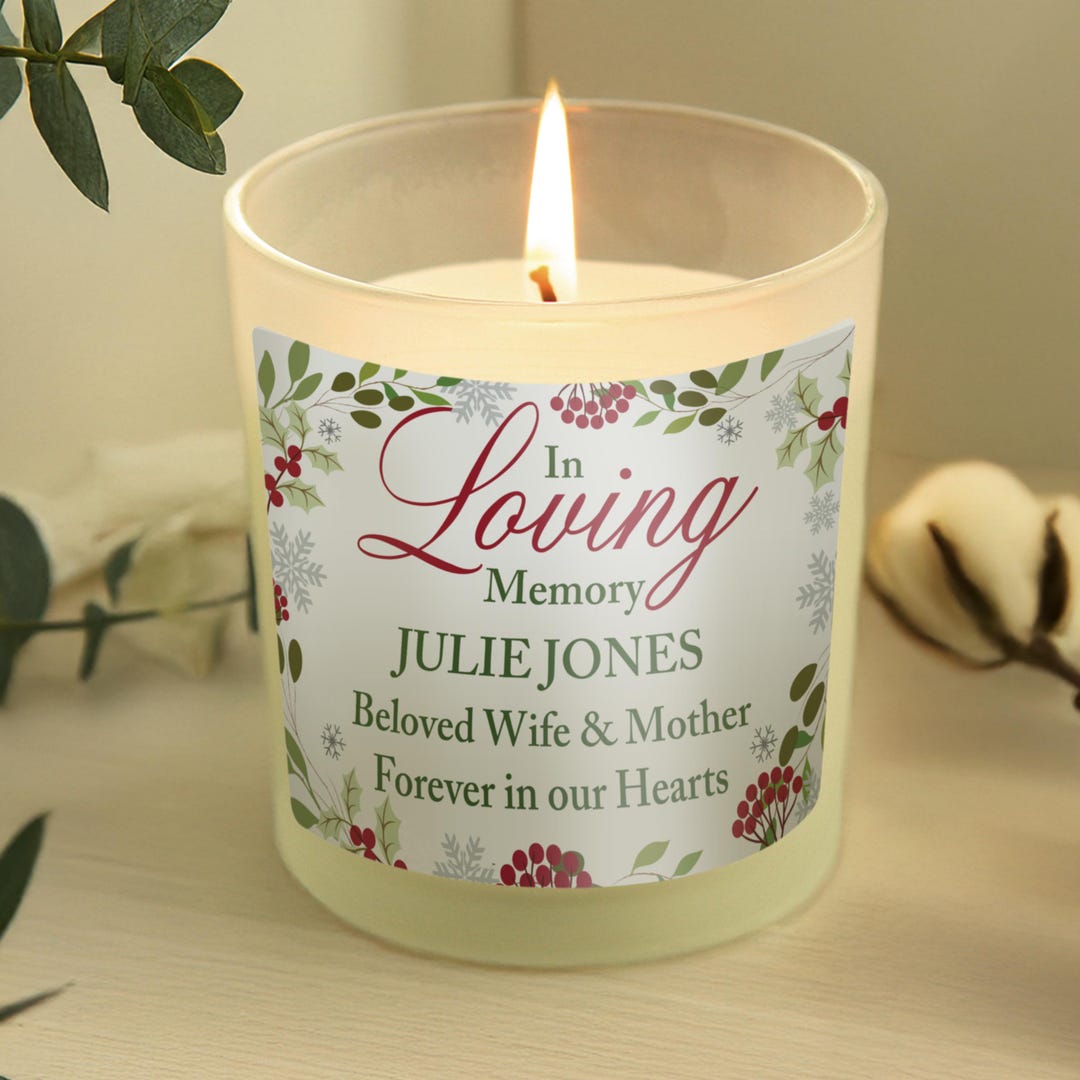 Personalised in Loving Memory Scented Jar Candle - Perfect Christmas ...