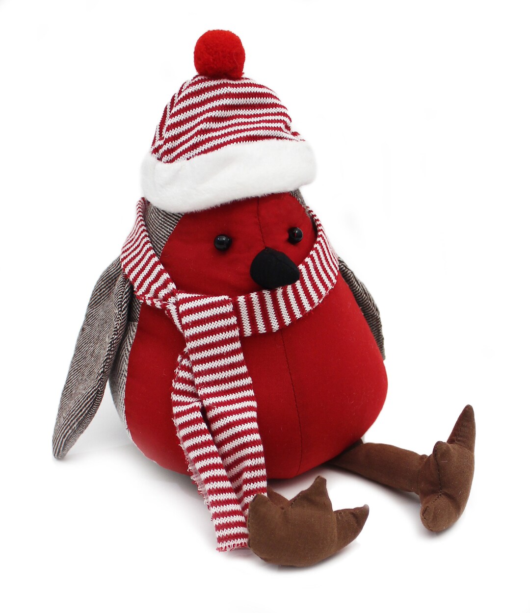Peggy Wilkins Wrapped up Robin Door Stop – Christmas Robin With Hat ...