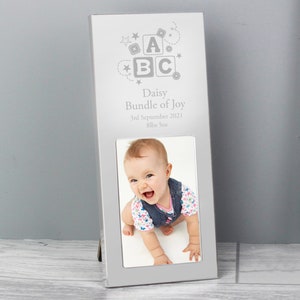 Personalised ABC Small 2x3 Silver Photo Frame Perfect Birthday Gift ...