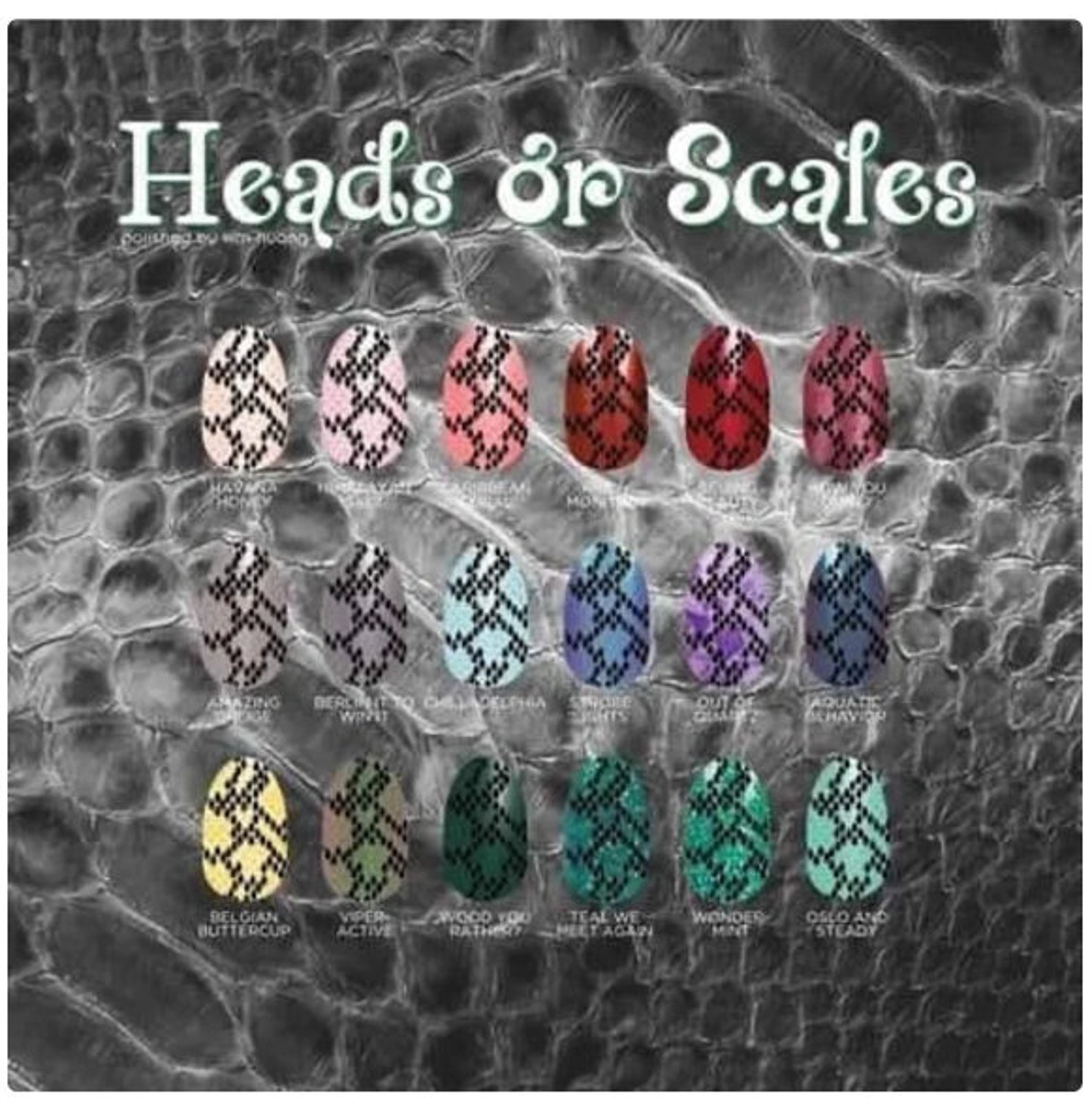 HEADS OR SCALES Overlay Color Street Nail Strips Retired - Etsy
