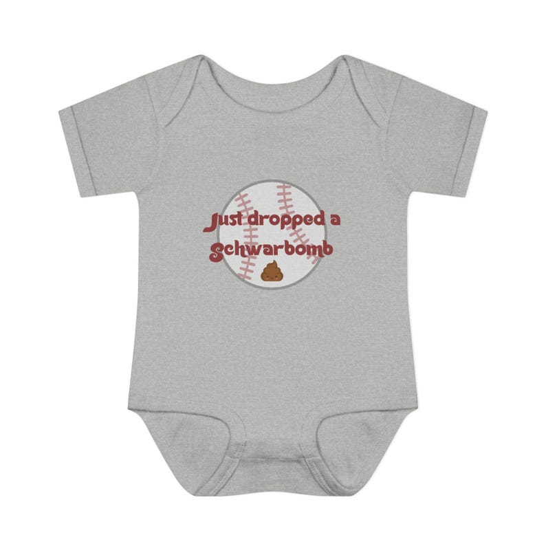 Phillies, Schwarber Poop, Schwarbomb, Funny Baseball Infant Bodysuit ...