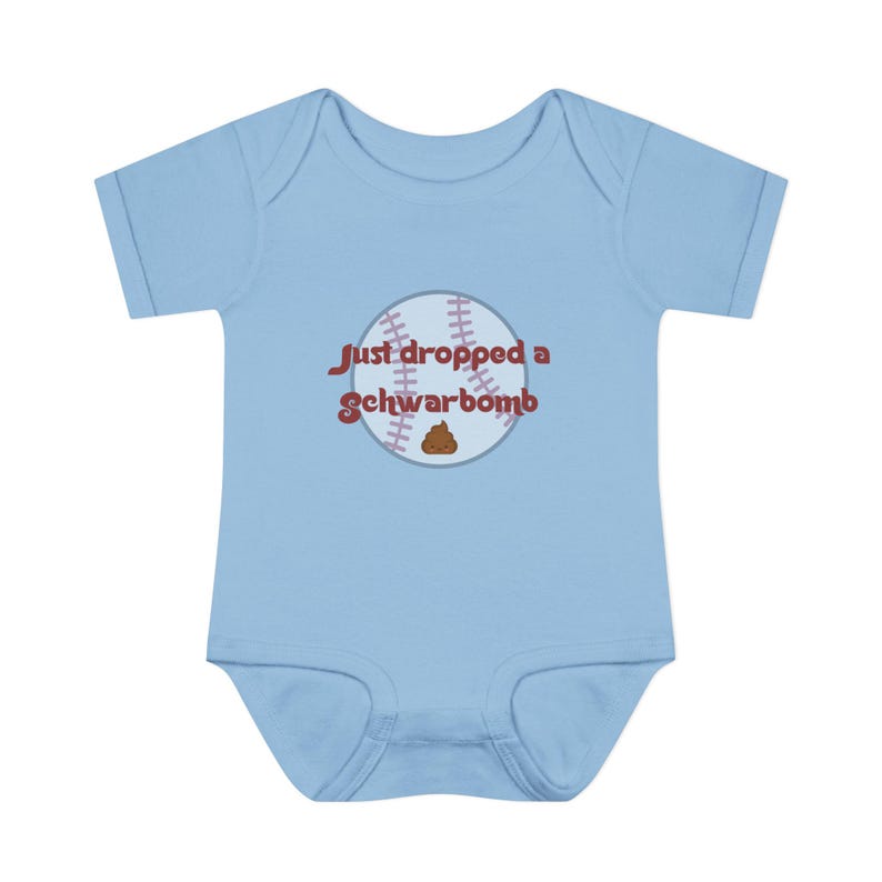 Phillies, Schwarber Poop, Schwarbomb, Funny Baseball Infant Bodysuit ...
