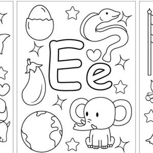 INSTANT DOWNLOAD Alphabet Colouring Pages for Kids - Etsy