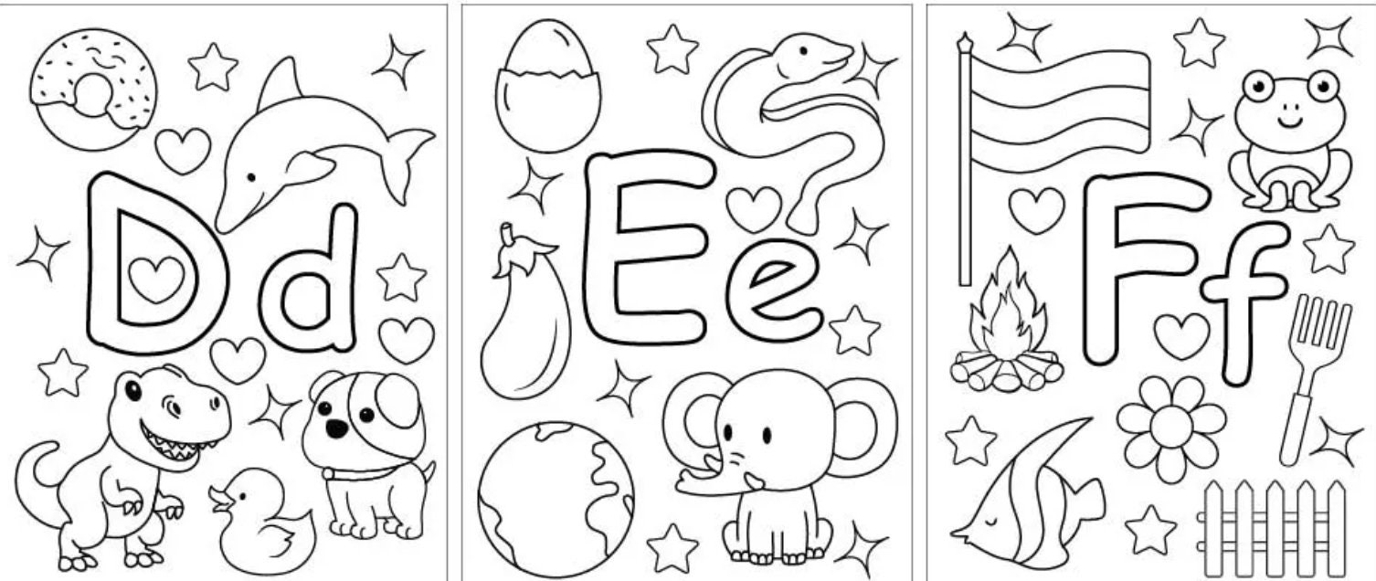 INSTANT DOWNLOAD Alphabet Colouring Pages for Kids - Etsy