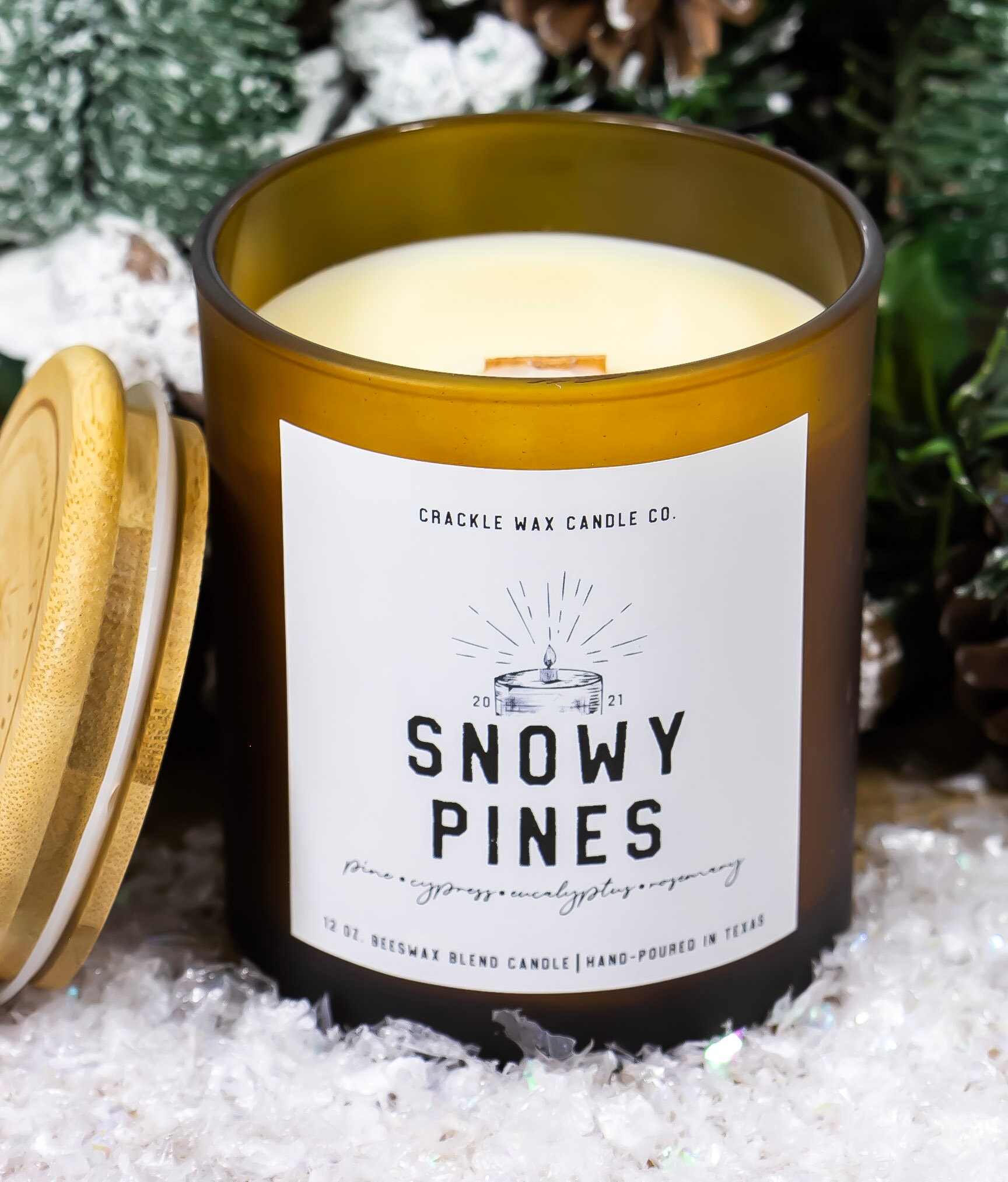 Mountain Candle, Pine Scent, Christmas Tree Candle, Beeswax Candle ...