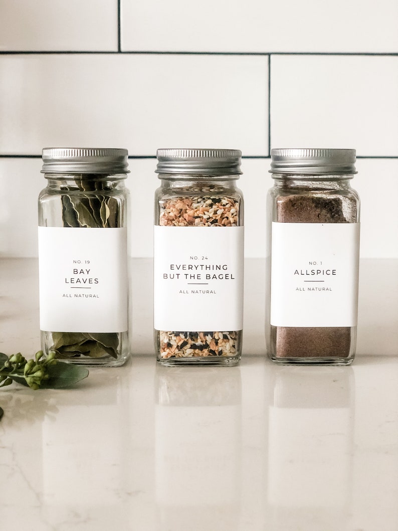 Kitchen Label Set minimalist Collection Custom Label - Etsy