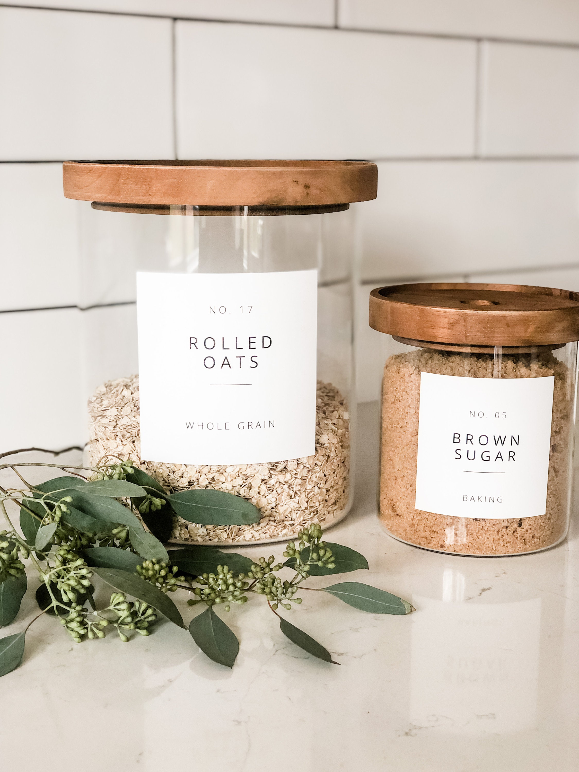 Minimalist Pantry Label Template Custom Sticker Labels | Etsy Canada