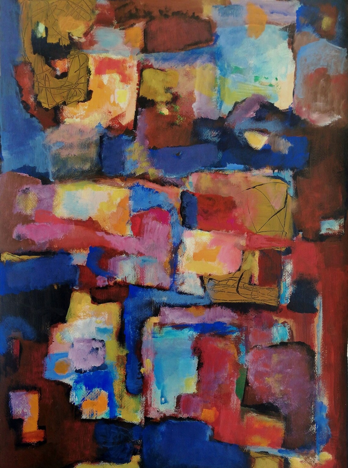 Hidden Gems Acrylic Painting Abstract Acrylic Painting - Etsy