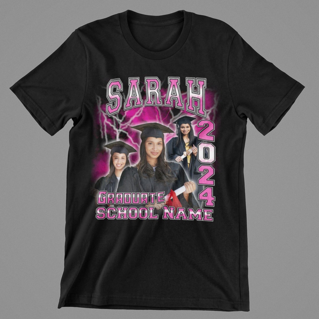 Personalized Graduation Tee, Custom Photo Celebration Shirt, Family of ...