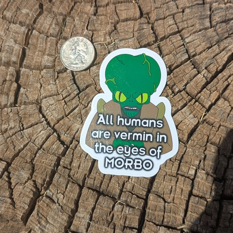 Futurama Morbo Humans Are Vermin Decal - Etsy