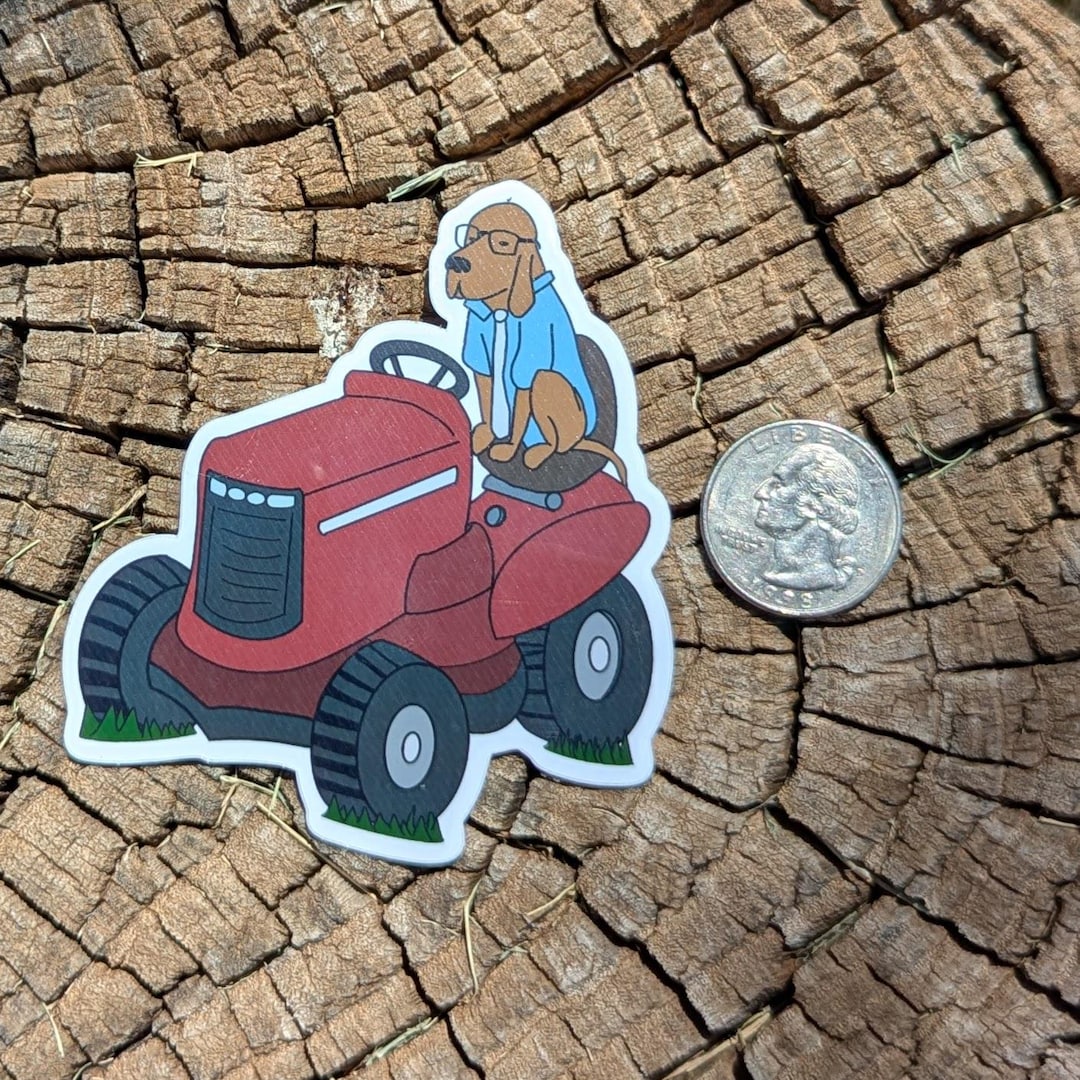 King of the Hill Ladybird Mowing in Hank's Clothes Decal - Etsy