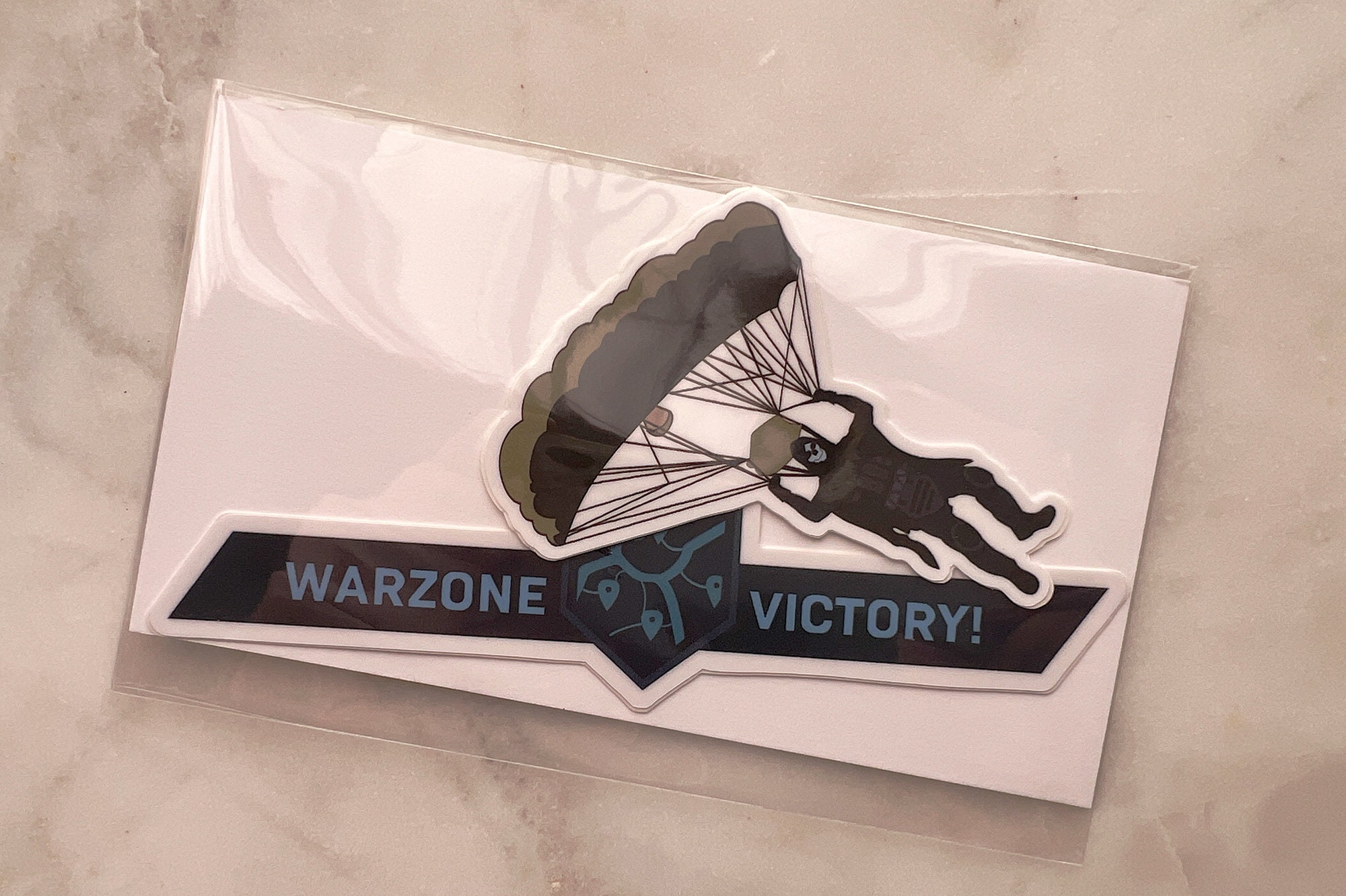 Warzone Victory & Ghost Parachute Sticker Bundle Water Bottle Sticker Laptop Sticker Journaling ...
