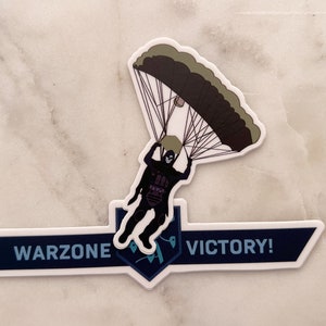 Warzone Victory & Ghost Parachute Sticker Bundle | Water Bottle Sticker ...