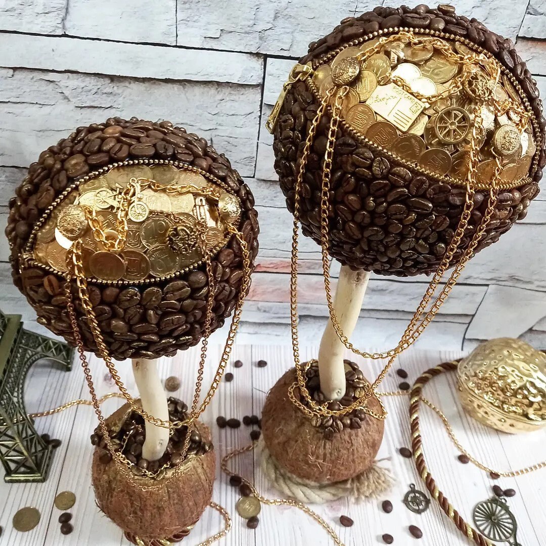 Coffee Topiary, Coffee Tree, Coffee Table Decor, Money Tree, Money Gift ...