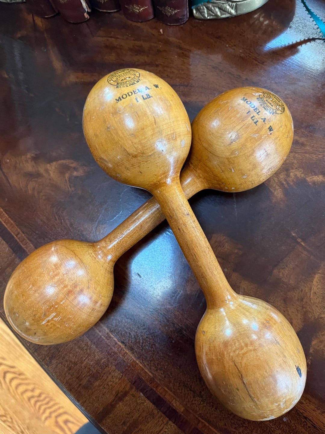 Vintage 1 Lb. A.W. Spalding Wooden Hand Weights. Gym Decor. - Etsy