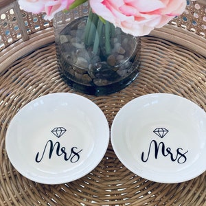 Mr and Mrs Ring Dish for Wedding Gift Engagement Gift Bridal Shower ...