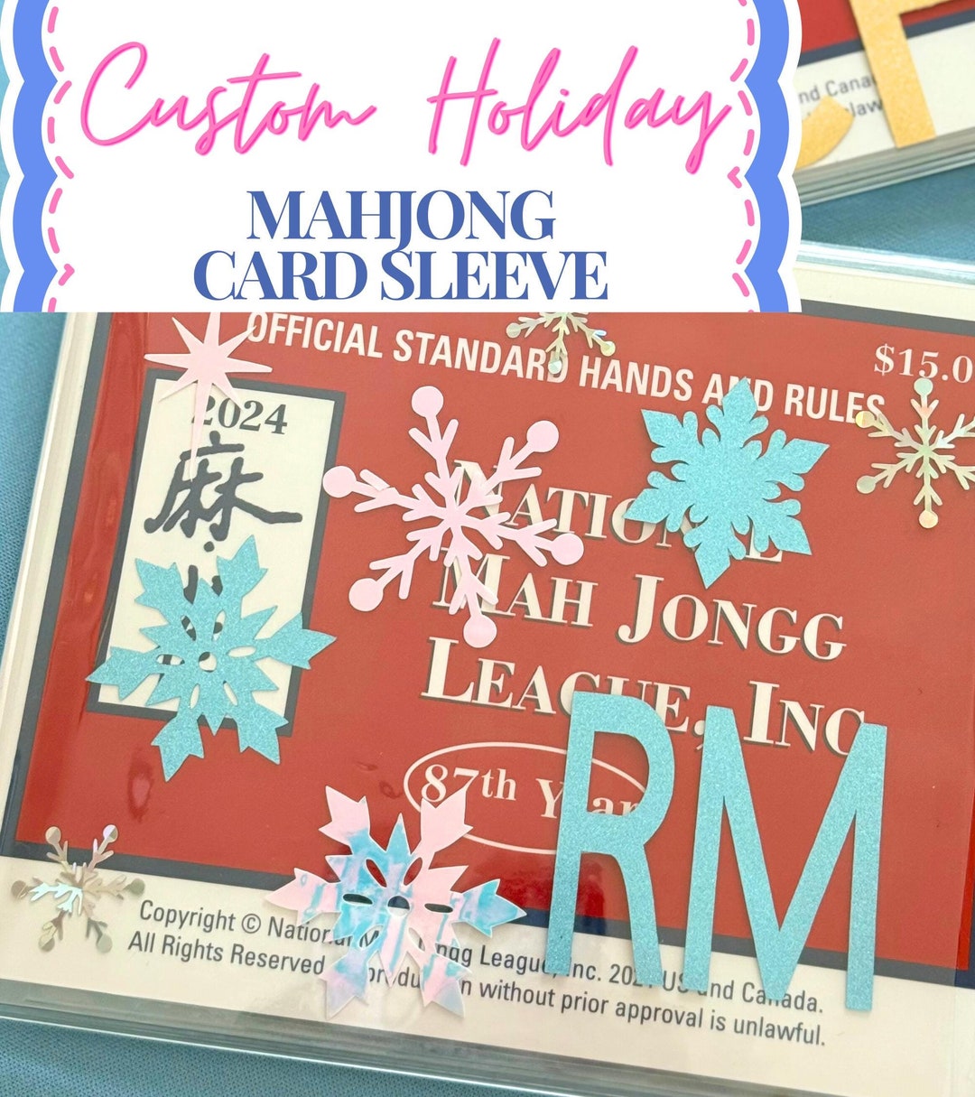 Mahjong Gift, Christmas Mahjong Gift, Personalized Mahj, NMJL Card ...