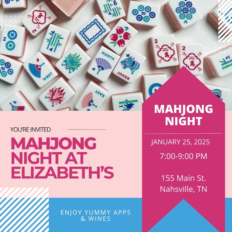 Mahjong Instagram Event Template - Etsy