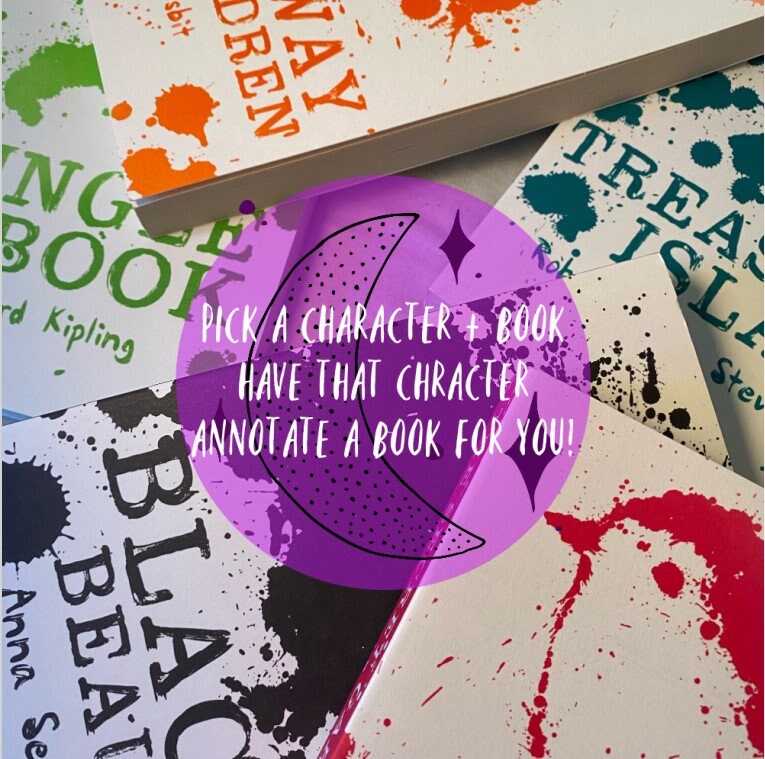 Annotated Books Character Annotations - Etsy