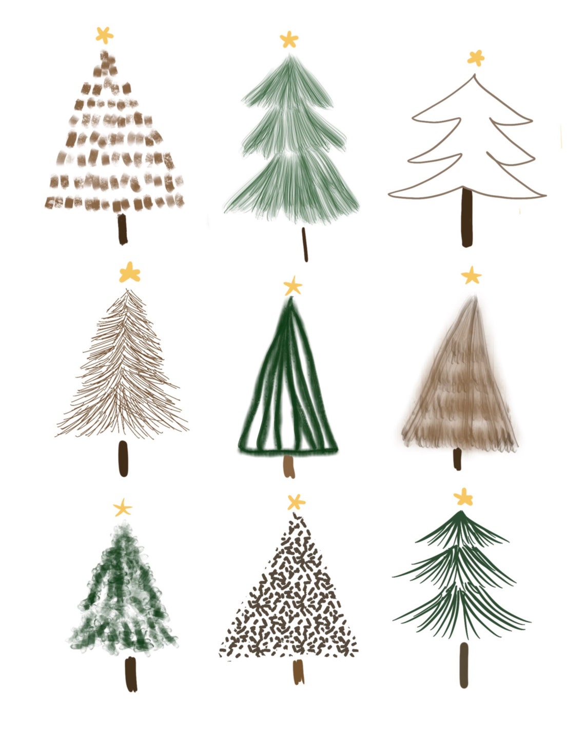 Christmas Tree Digital Art Print - Etsy