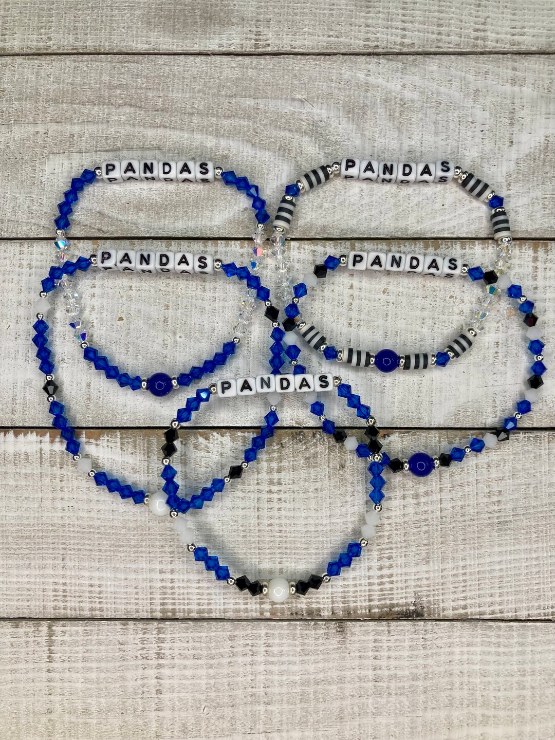 Polk Pandas Beaded Word Bracelets - Etsy