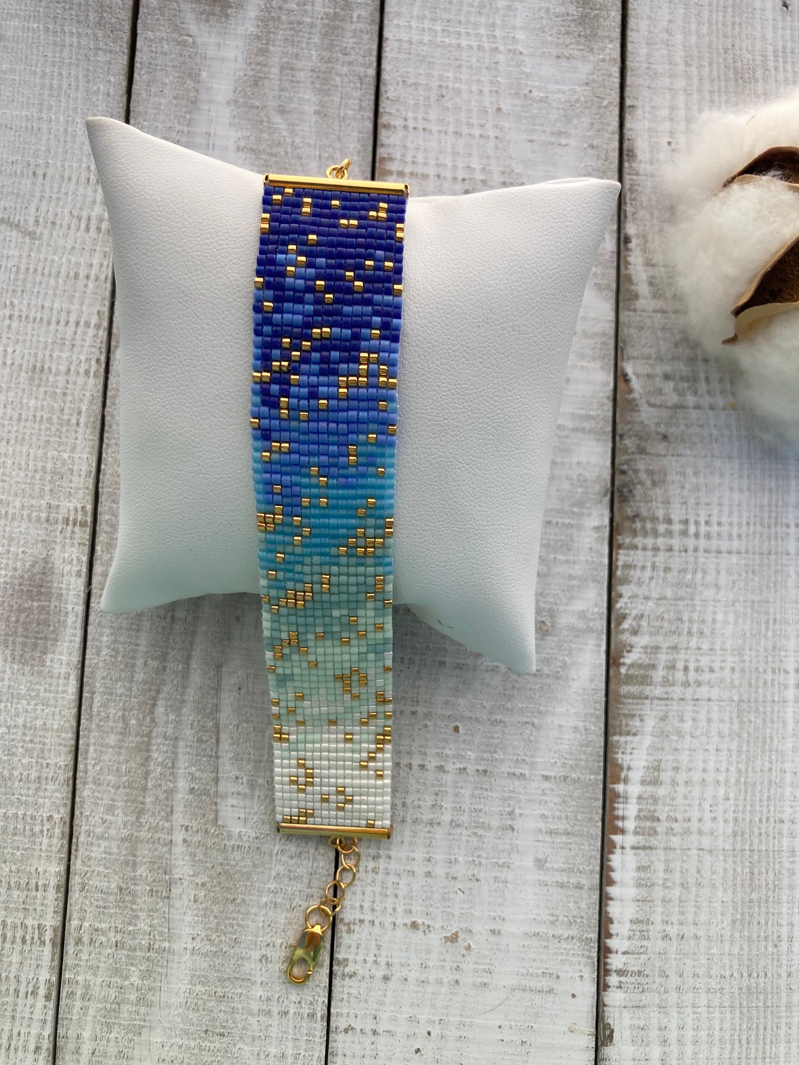 AURORA Beaded Loom Bracelet With Adjustable Closure - Etsy