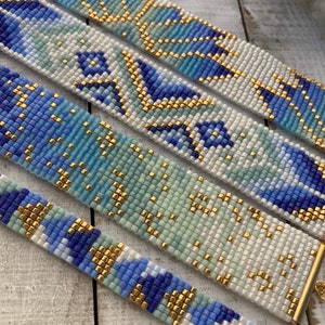 CHELSEA Beaded Loom Bracelet With Adjustable Closure - Etsy