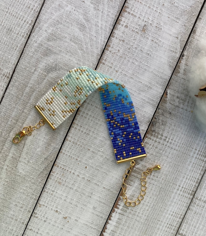 AURORA Beaded Loom Bracelet With Adjustable Closure - Etsy