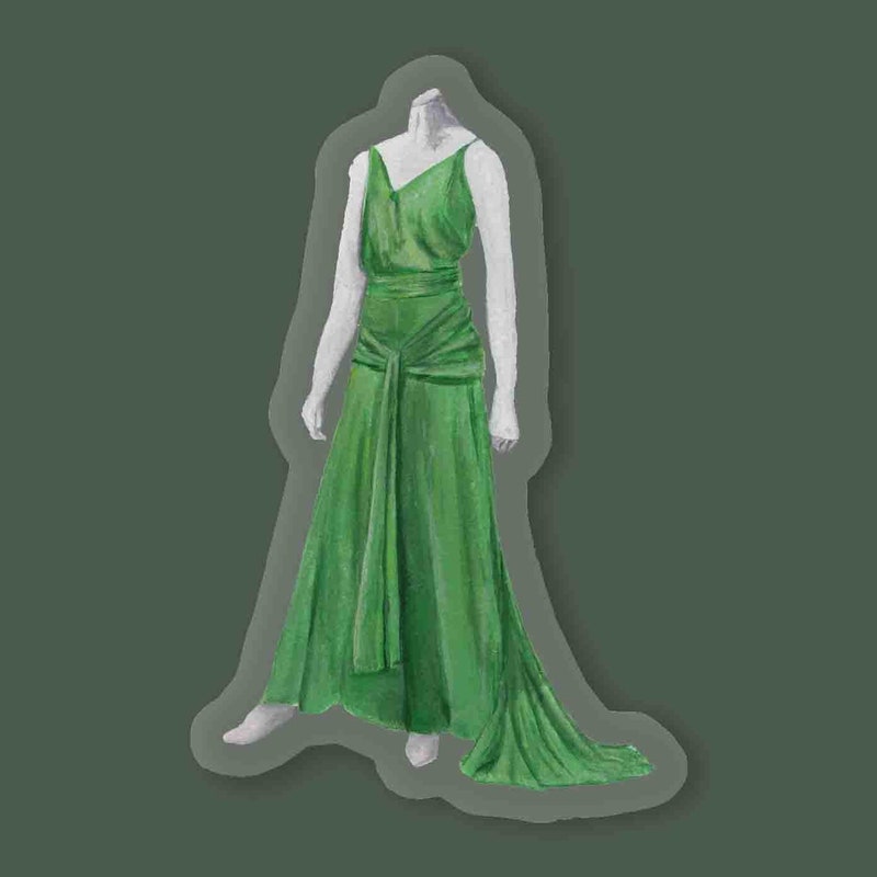 Aesthetic Green Dress - Etsy