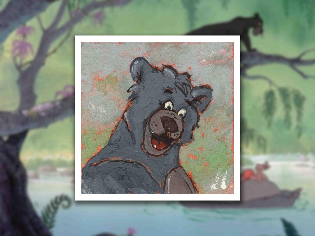 Baloo - Cartoon Bears Miniature Prints of Original Paintings - Etsy
