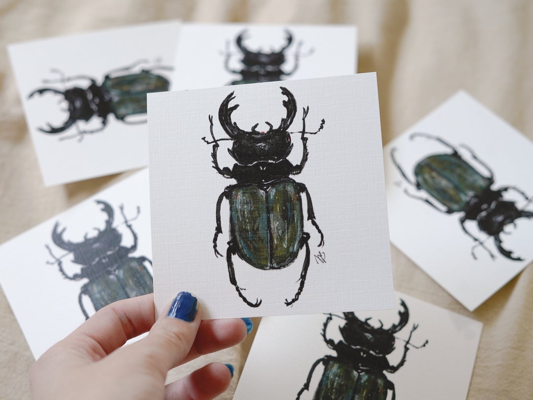 Green Stag Beetle Print - Etsy