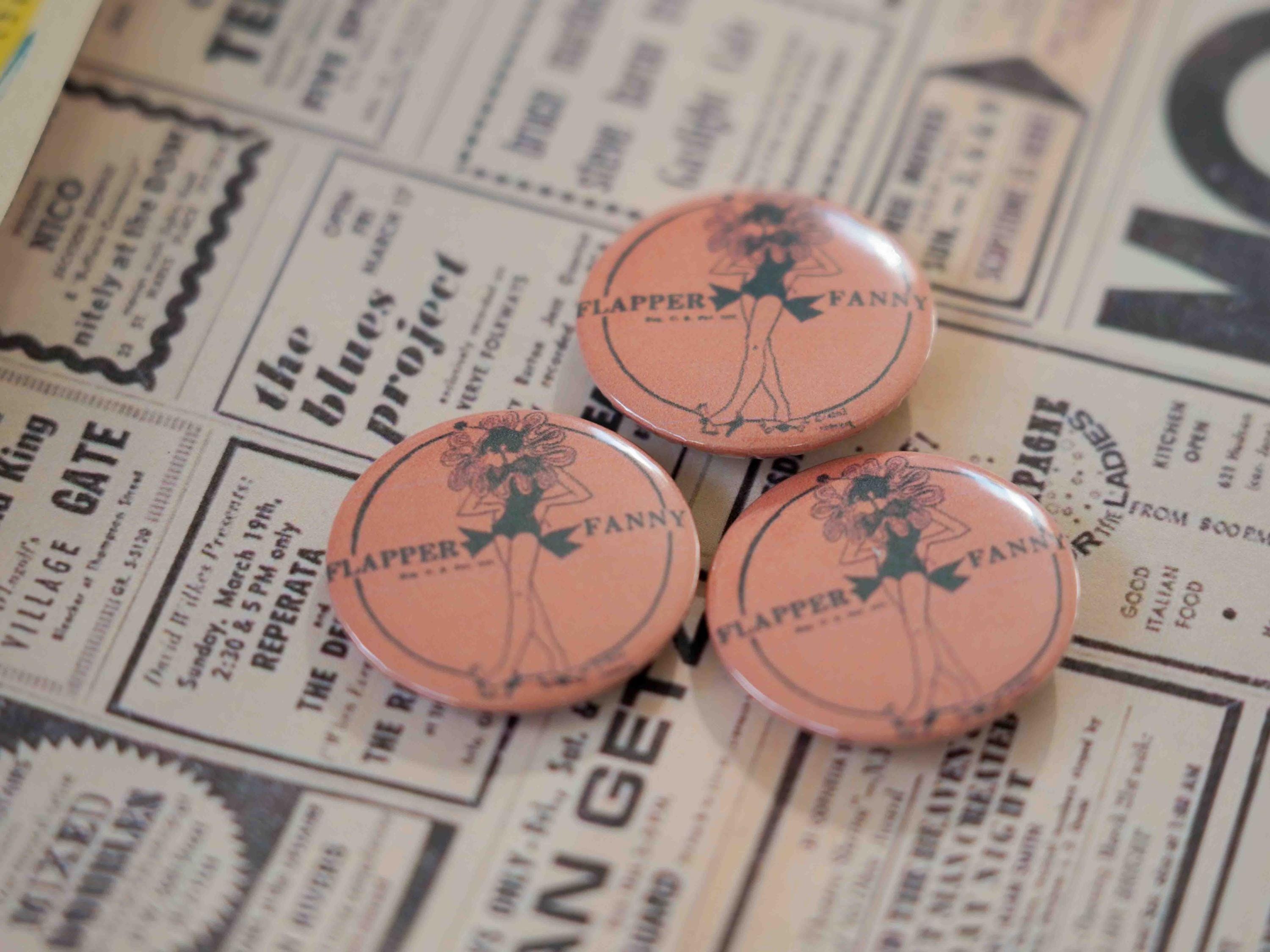 Vintage Flapper Fanny Inspired 1920s Pinback Button - Etsy