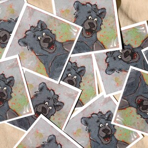 Baloo - Cartoon Bears Miniature Prints of Original Paintings - Etsy