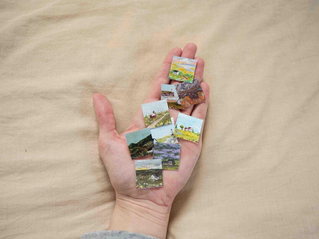 1x1 Inch Miniature Landscape Prints Bundle - Etsy
