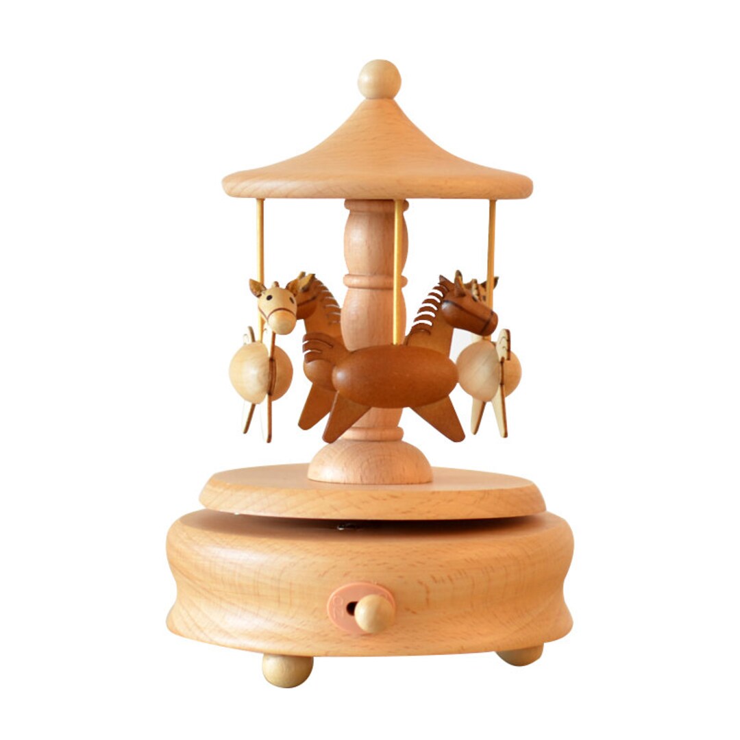 Luxury Wooden Music Carousel Horse/music Box/baby Toddler Birthday Gift ...