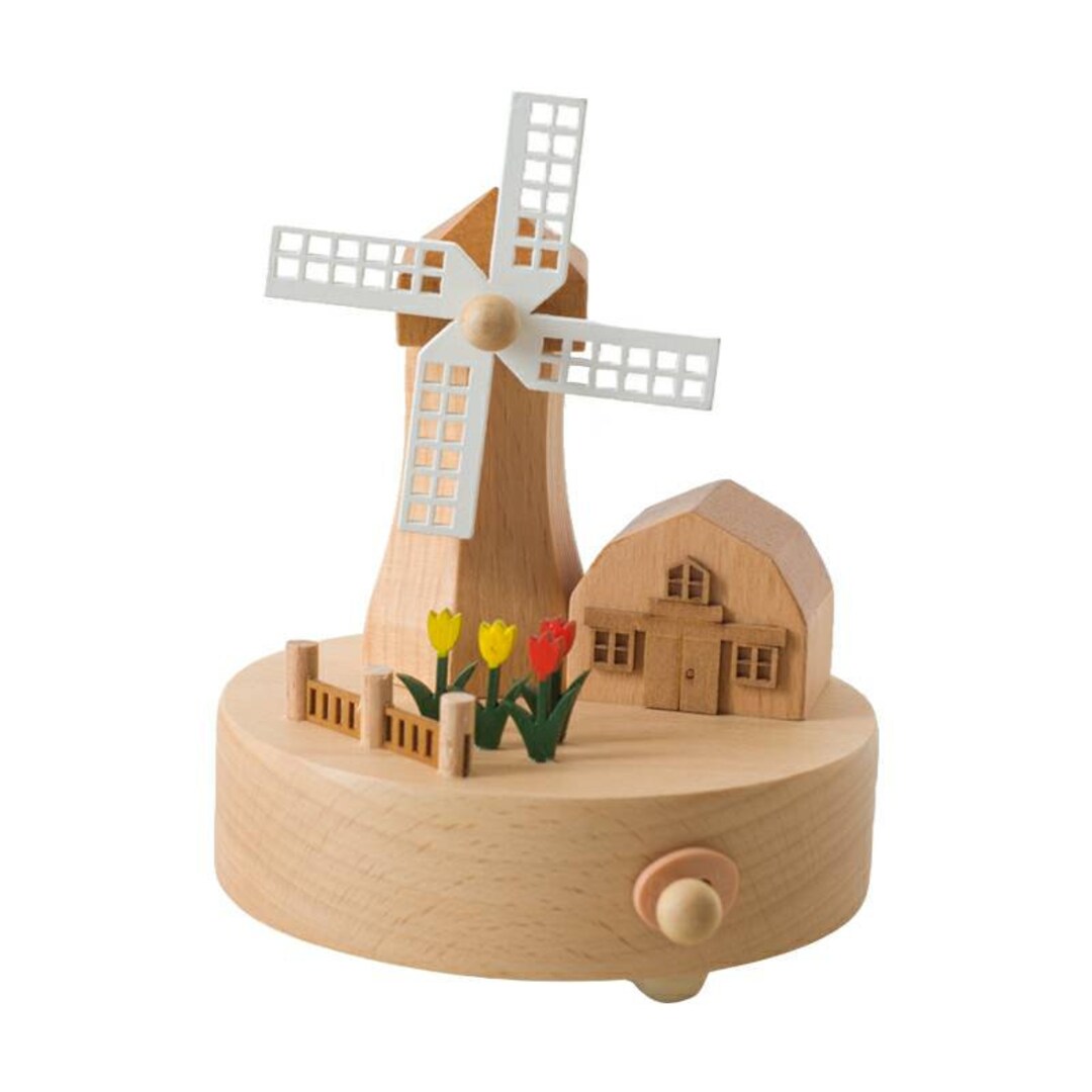 Luxury Wooden Windmill Music Box/ Baby Toddler Gift/ Wind up - Etsy