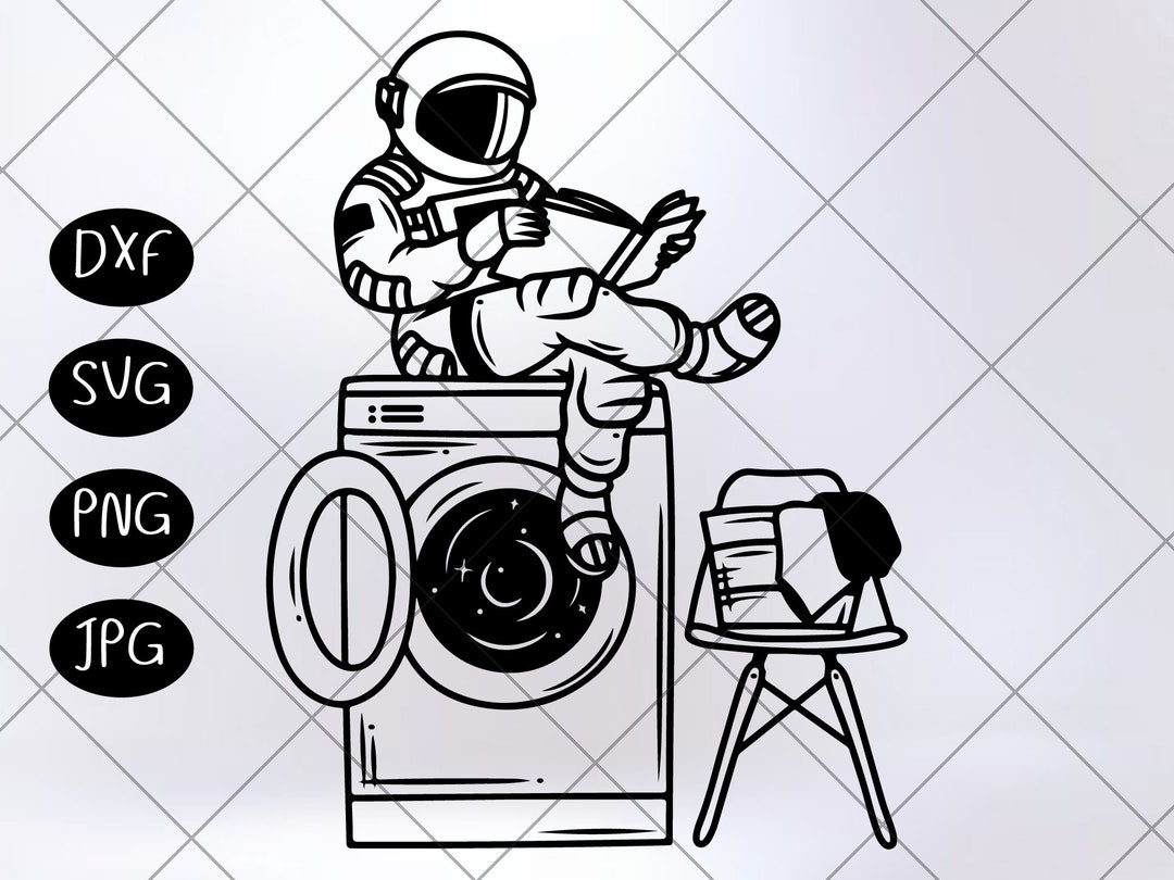 Laundry Spaceman Svg | Funny Astronaut With Planet Svg - Galaxy Svg ...