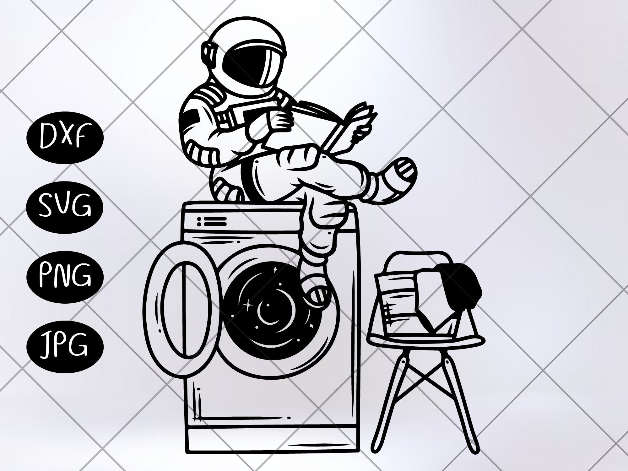 Laundry Spaceman Svg Funny Astronaut With Planet Svg - Etsy