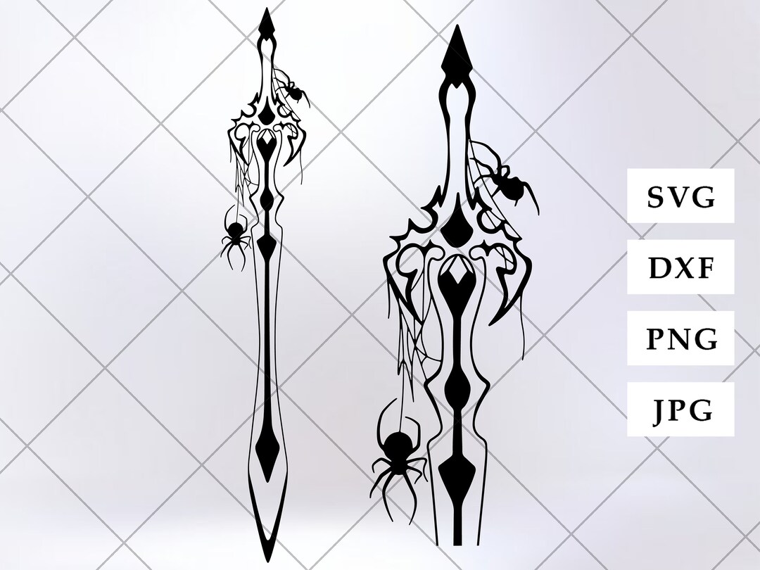 Dark Sword With Spider SVG | Ancient Sword - Dark Sword - Fantasy Sword ...