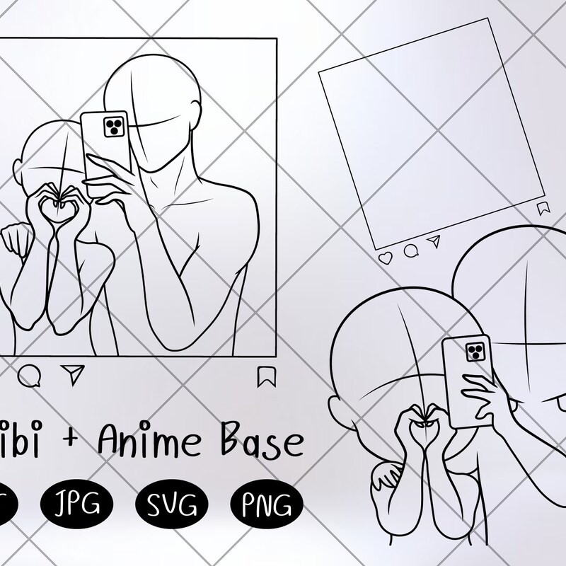 Chibi Drawing Base - Etsy