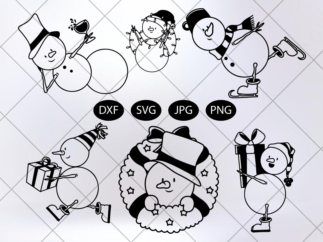 Snowman Svg Bundle | Snowman Clipart - Winter Christmas Svg - Snowman ...