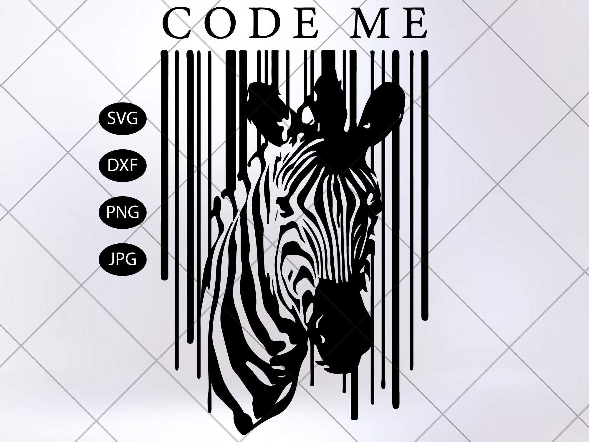 Zebra Barcode SVG | Code Me Svg - Animal Barcode - Zebra Clipart ...