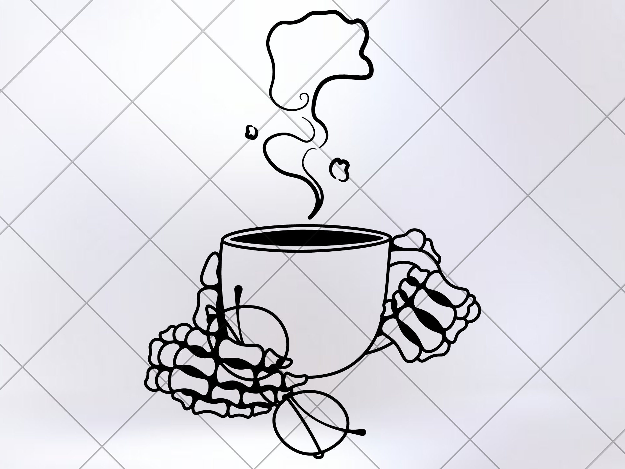 Coffee and Poison Skeleton SVG Coffee Cup Svg Skeleton Hand Holding ...