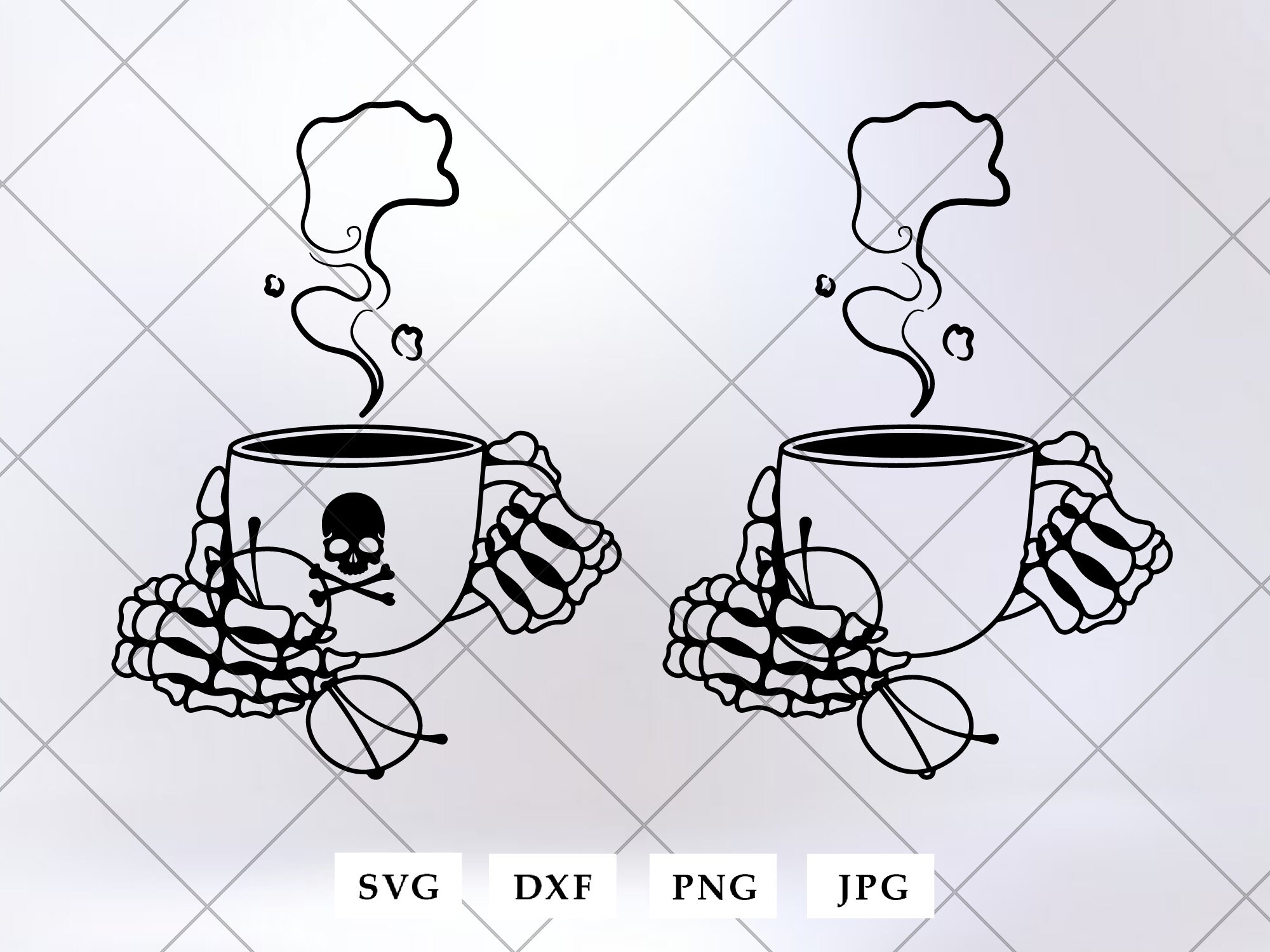 Coffee and Poison Skeleton SVG Coffee Cup Svg Skeleton - Etsy
