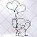 Baby Elephant With Balloon Bundle SVG | Cute Elephant Bundle - Girl ...