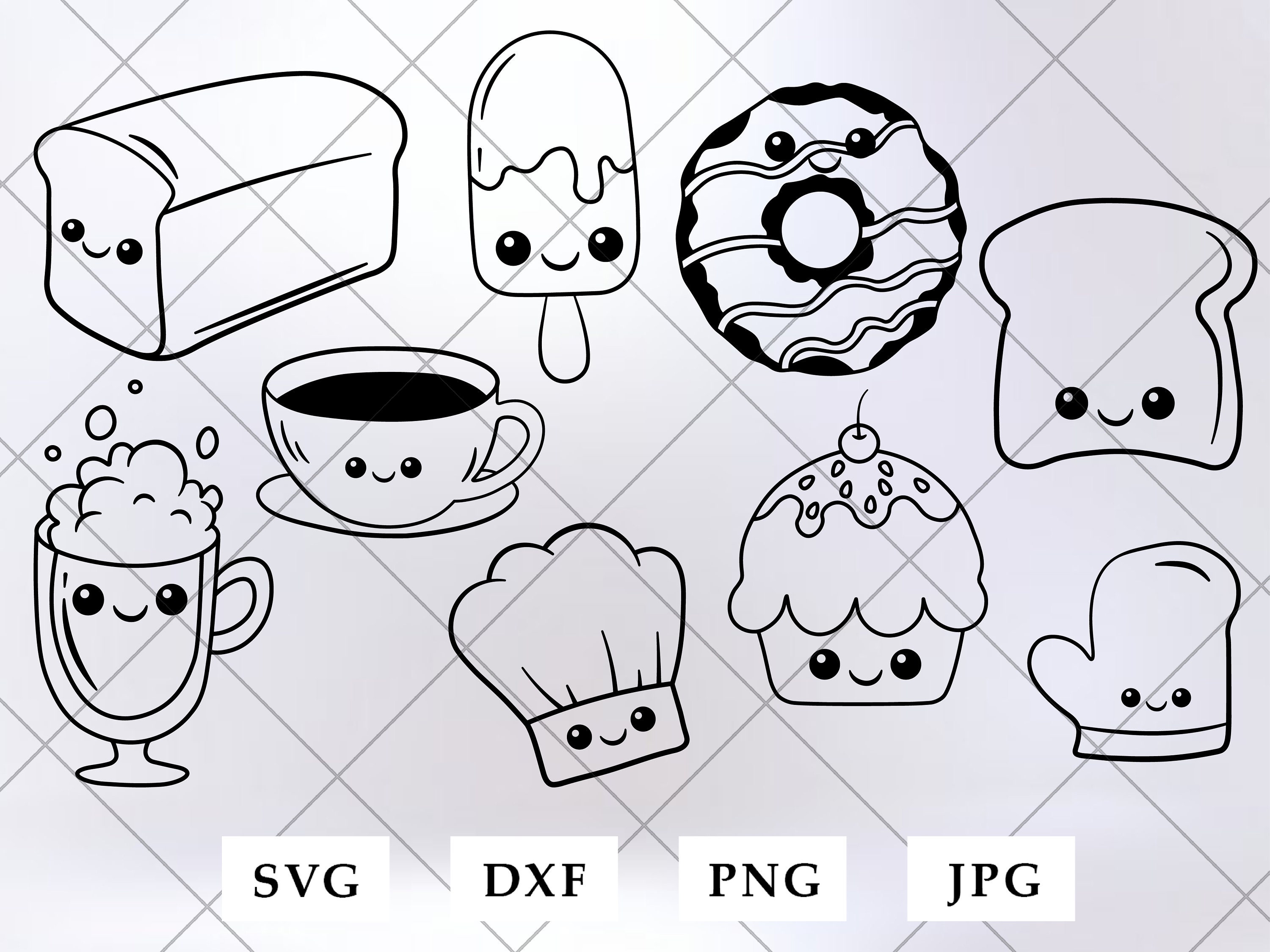 Cute Food Svg Bundle Cut Sweet Svg Food Bundle Cute Svg Food Svg Food ...