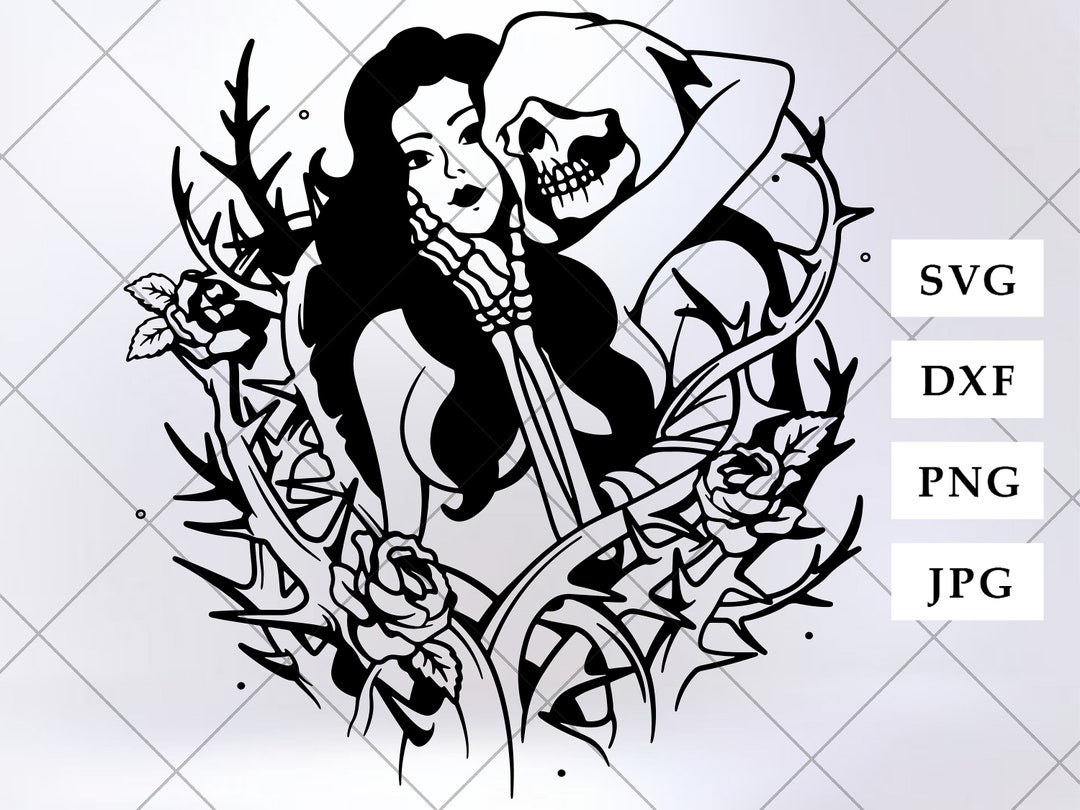 Woman and the Death Svg | Dead Couple Svg - Grim Reaper Svg - Grim ...