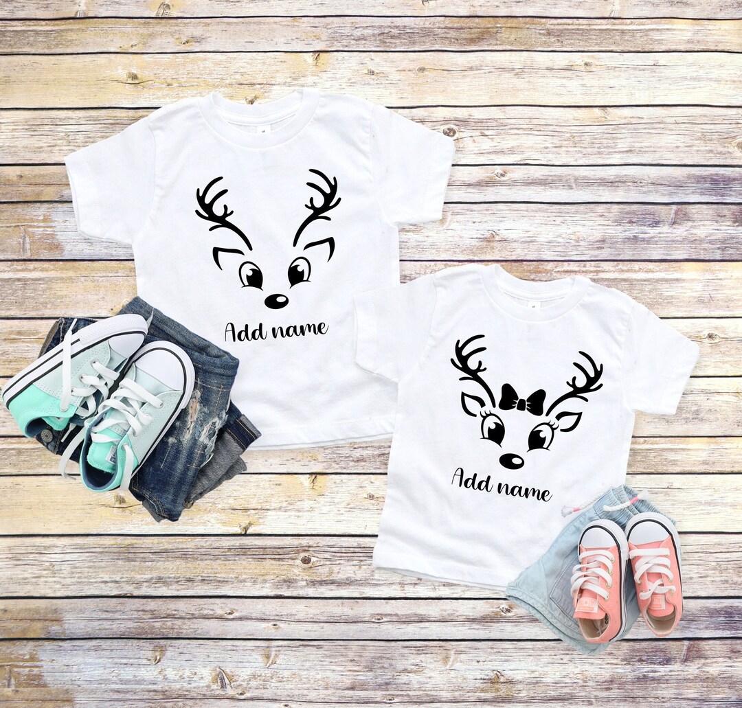 Reindeer Face Shirt, Christmas Personalized Reindeer Shirt ...