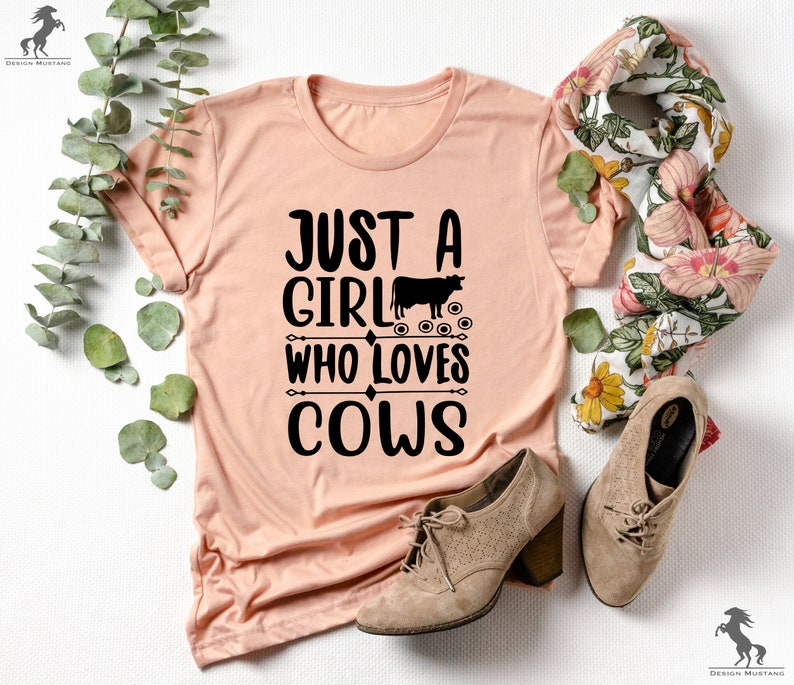 Just A Girl Who Loves Cows Shirt Girl's Cows Shirt Cow - Etsy