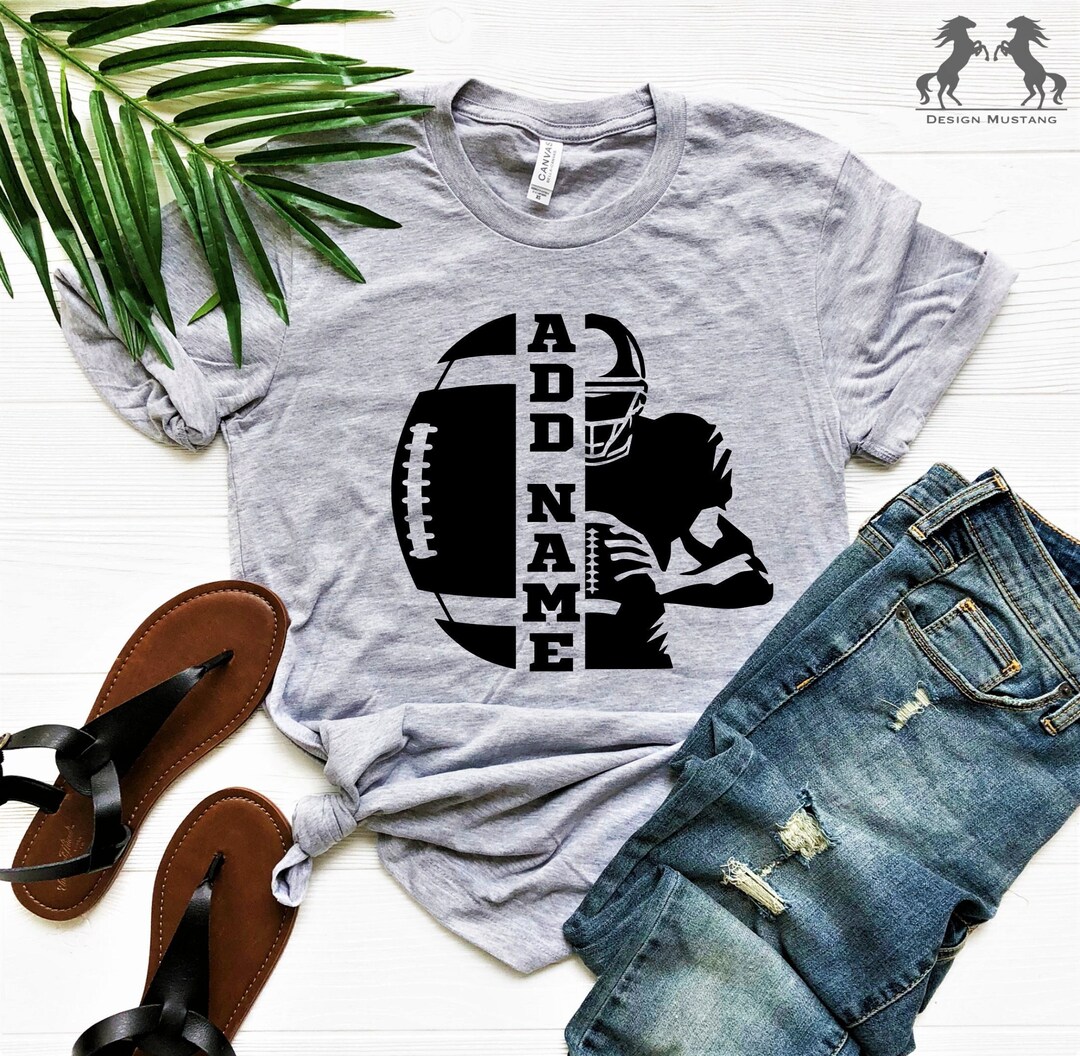 Personalized Football Shirt, Football Shirt With Silhouette, Custom ...